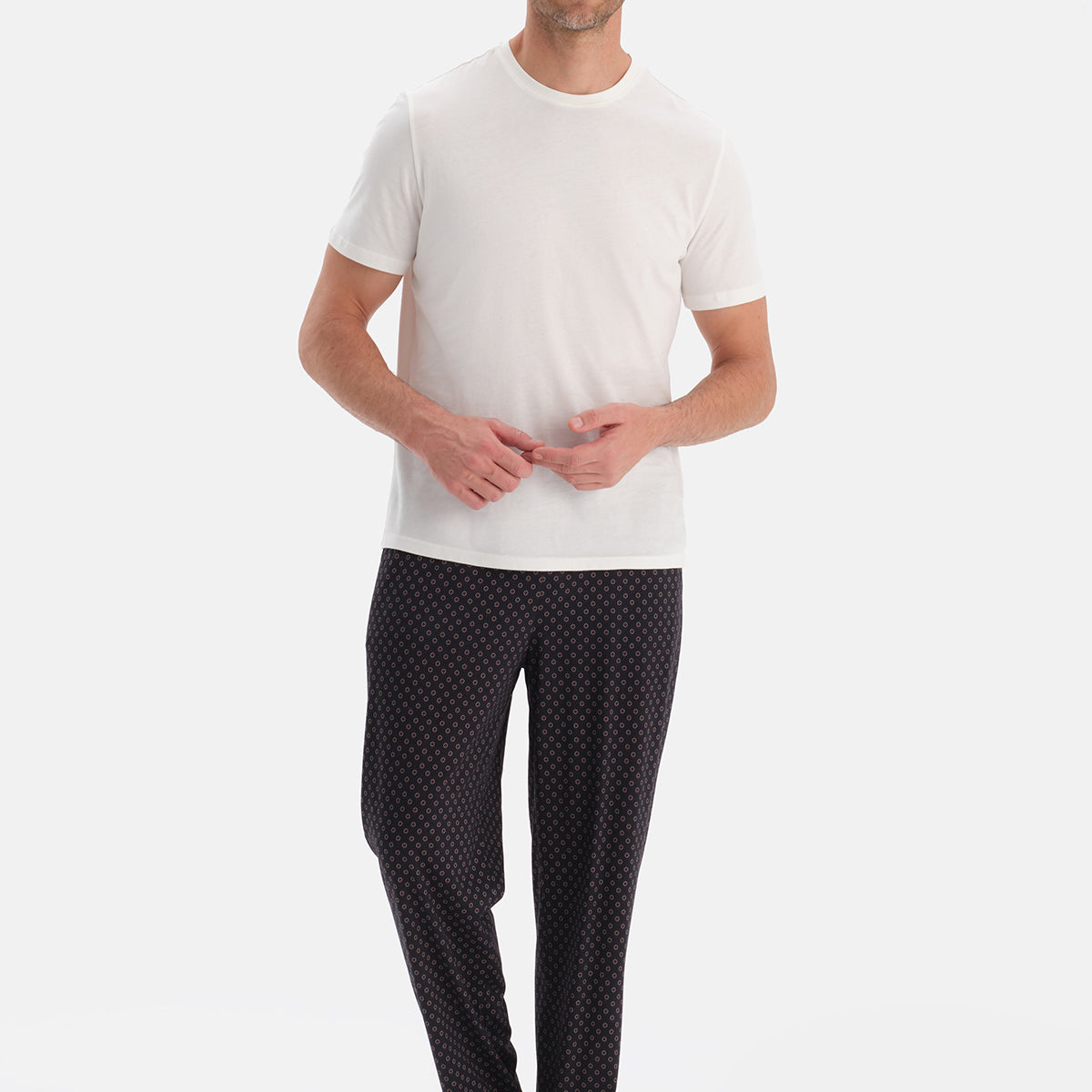 METRAJ BASKILI PAMUK MODAL PANTOLON 25WM48176AK_366 | Dagi