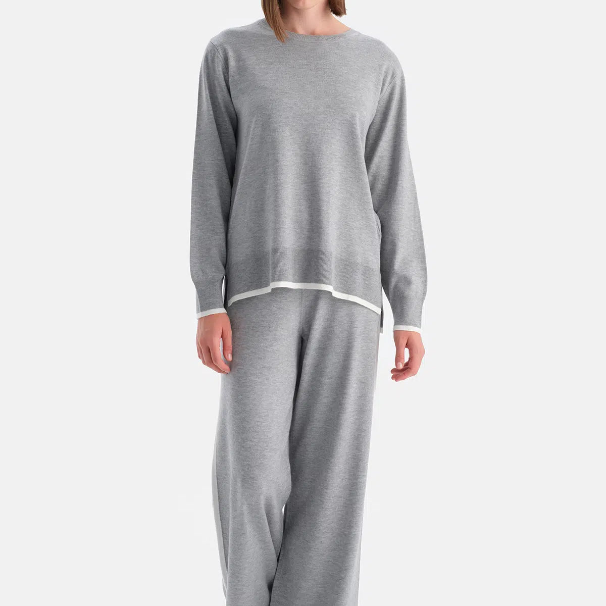 Gri Melanj Travel Biye Detaylı Pantolon 25WW15359BB_325 | Dagi